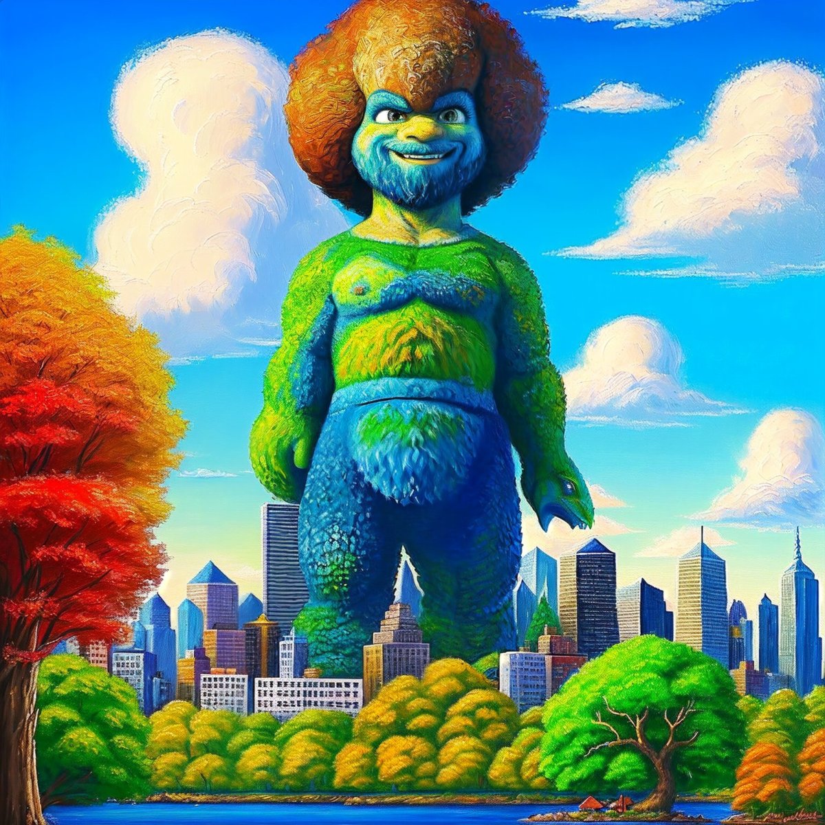Happy little accident: Bob Ross als Godzilla – Saturnus Philosophorum